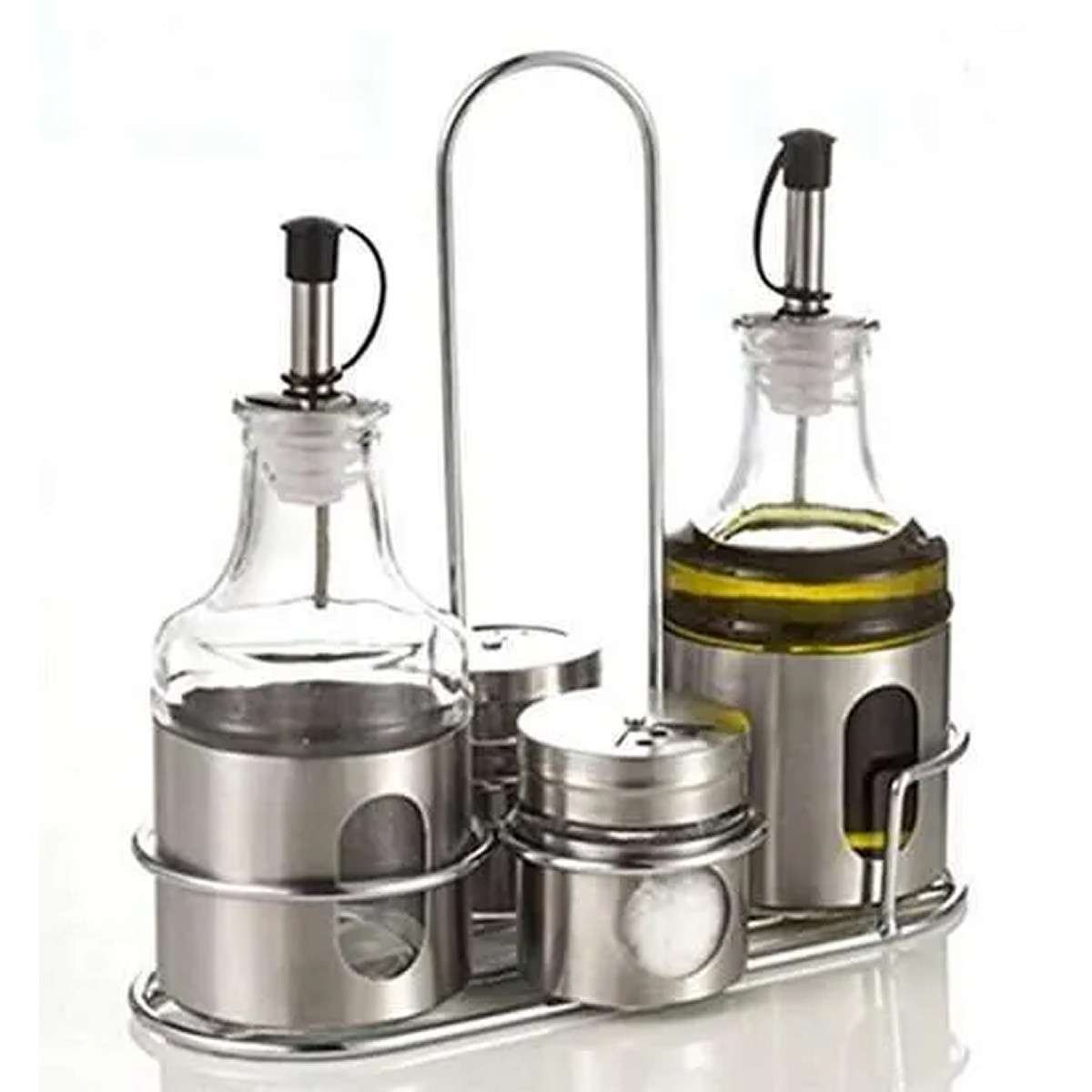 Menage oblò Fat set 4pz vetro/inox Brandani - to-exit.com