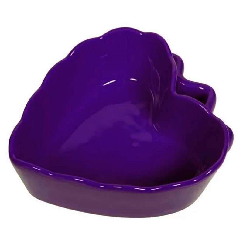 Piccola pirofila da forno a forma di cuore viola